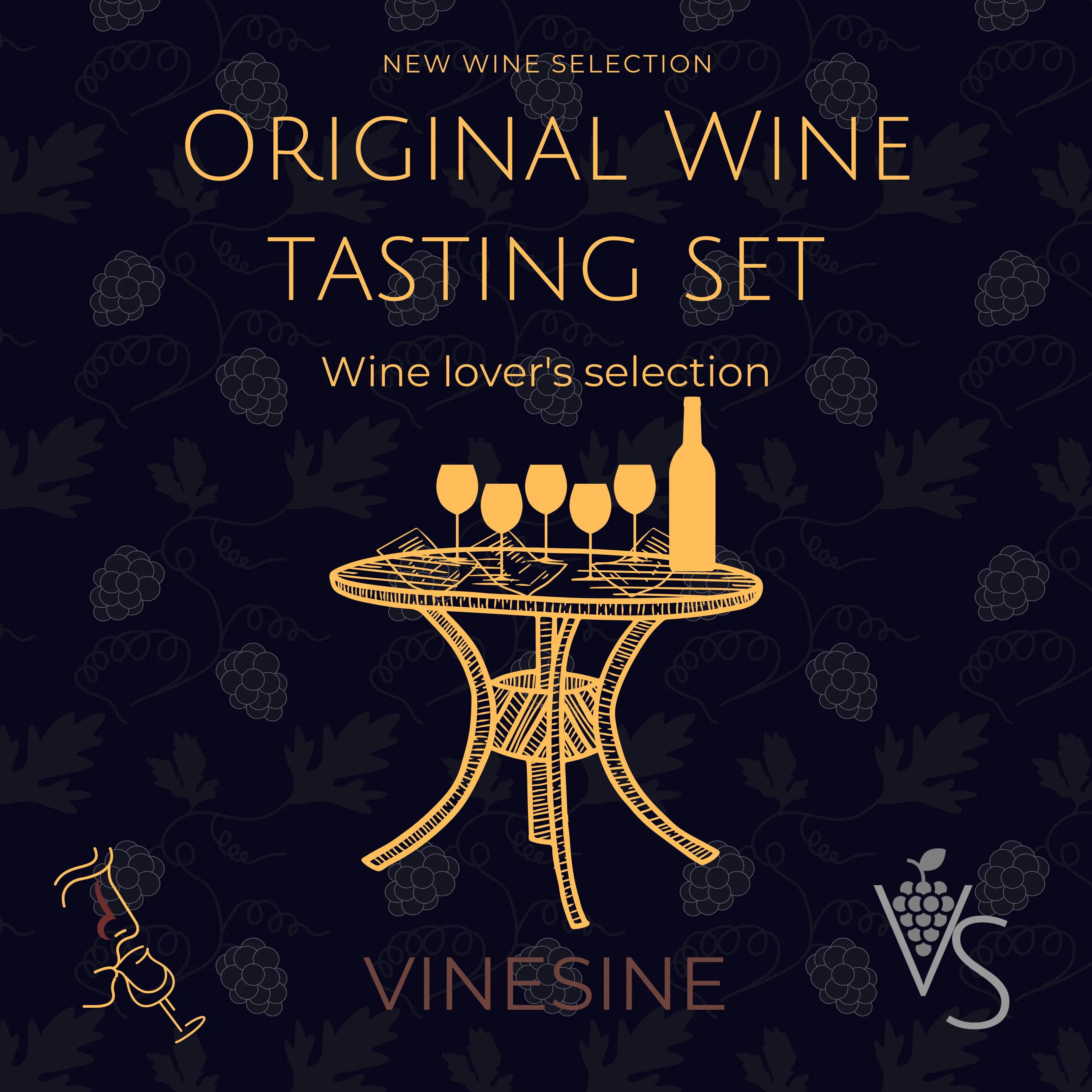 VineSine Original Wine Tasting Set Wine Lover's selection – Vinesine